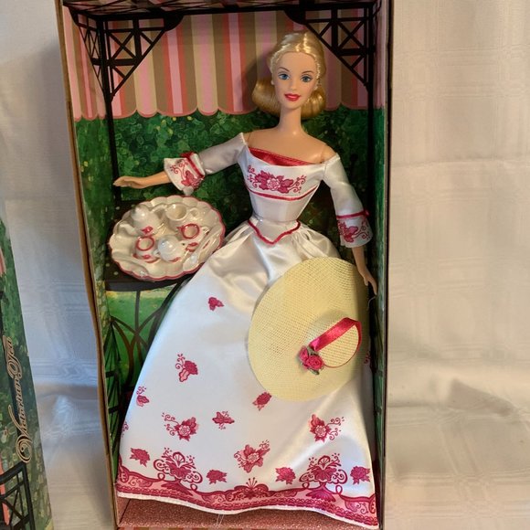 Mattel | Toys | Nib 202 Victorian Tea Barbie With Dollsize Tea Set ...